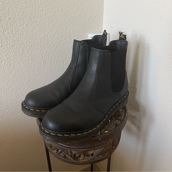 Dr. Martens | Shoes | Dr Martens Yellow Stitching Leather Chelsea Boots ...